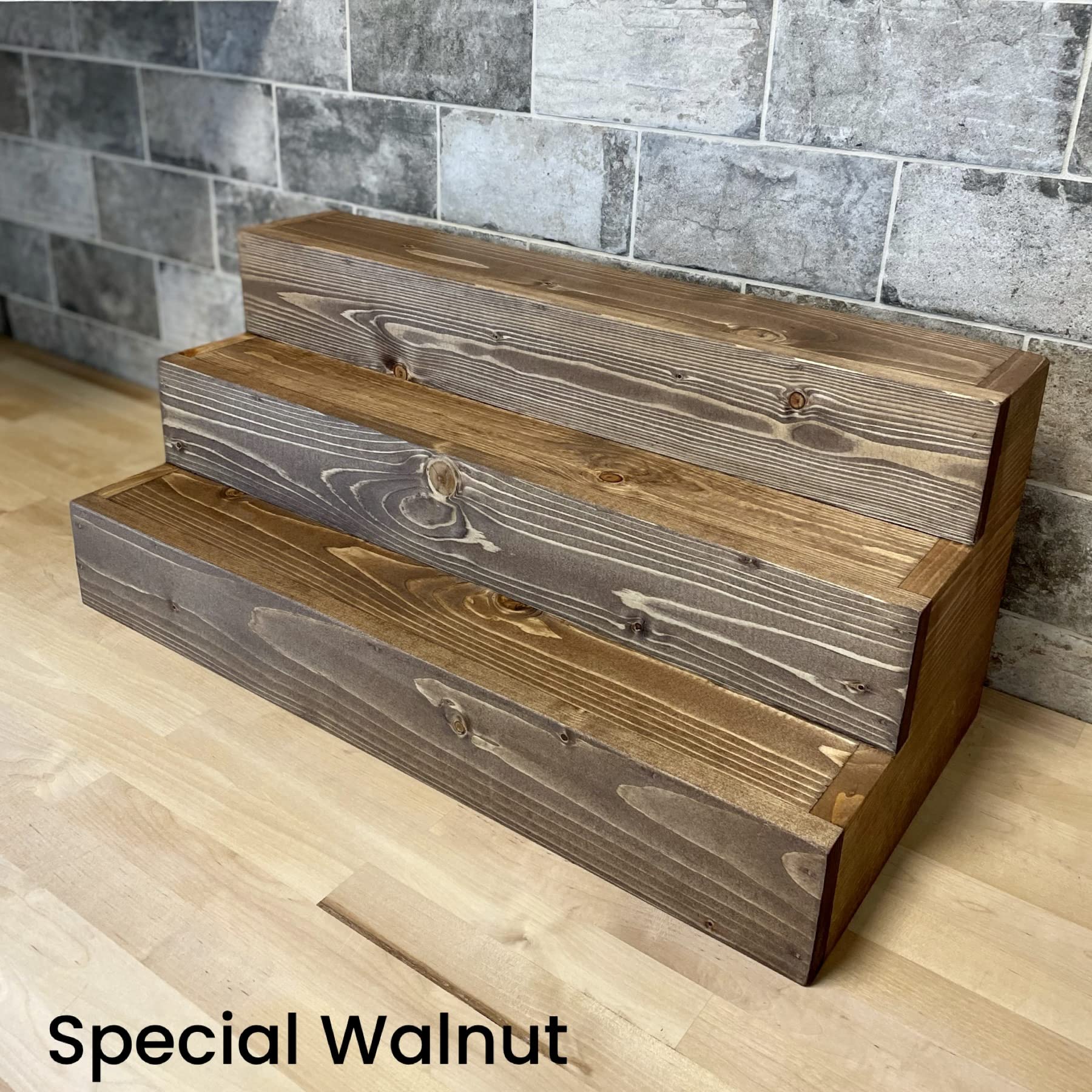 Handmade Tiered Display Shelving - Three Tier Bar Display - Bar ...