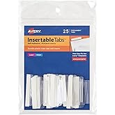 Amazon.com : Avery Insertable Self-Adhesive Tabs with Printable Inserts ...