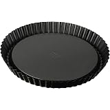MasterClass Non-Stick Raised Fluted Sponge Flan Tin With Loose Base, 20 ...
