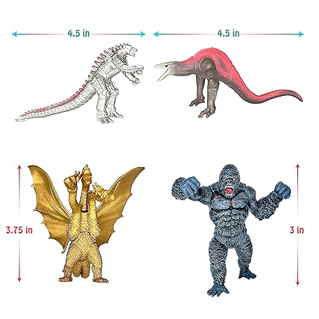 Mua TwCare Exclusive Set of 6 Godzilla vs Kong Toys Movable Joint Action Figures, King of The ...