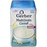 Amazon.com: Gerber Baby Cereal 2nd Foods, Grain & Grow, Multigrain, 16 ...