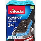 Vileda Scrunge Multi-Use Non-Scratch Scrub Sponge (Pack of 16) | Rinses ...