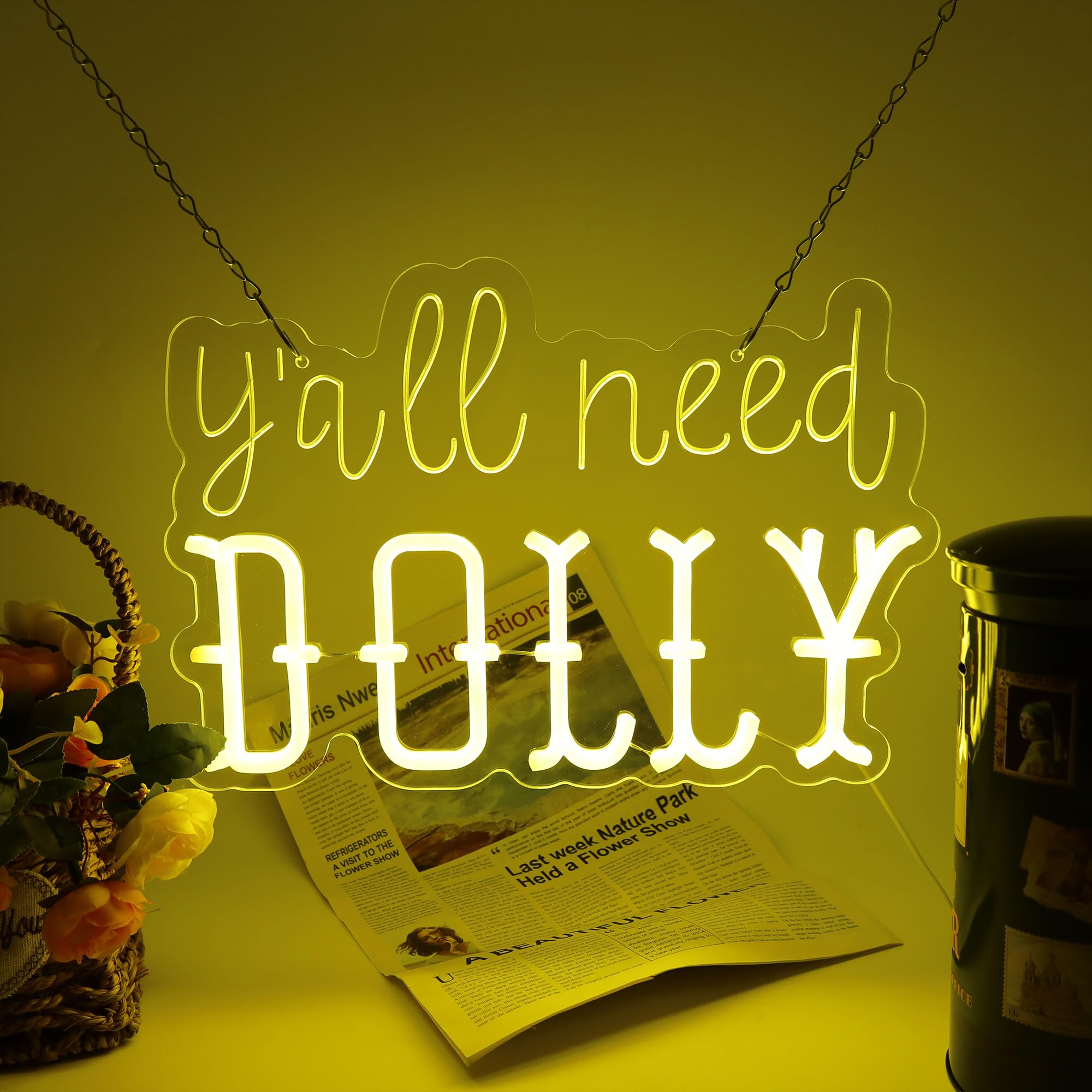 Y'all Need Dolly Neon Sign,Dolly Neon Light Sign,Neon Wall sign Dolly ...