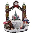 Amazon.com: Christmas Village Clock Tower Animated Pre-lit Musical ...