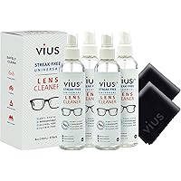 Lens Cleaner - vius Premium Lens Cleaner Spray for Eyeglasses, Cameras ...