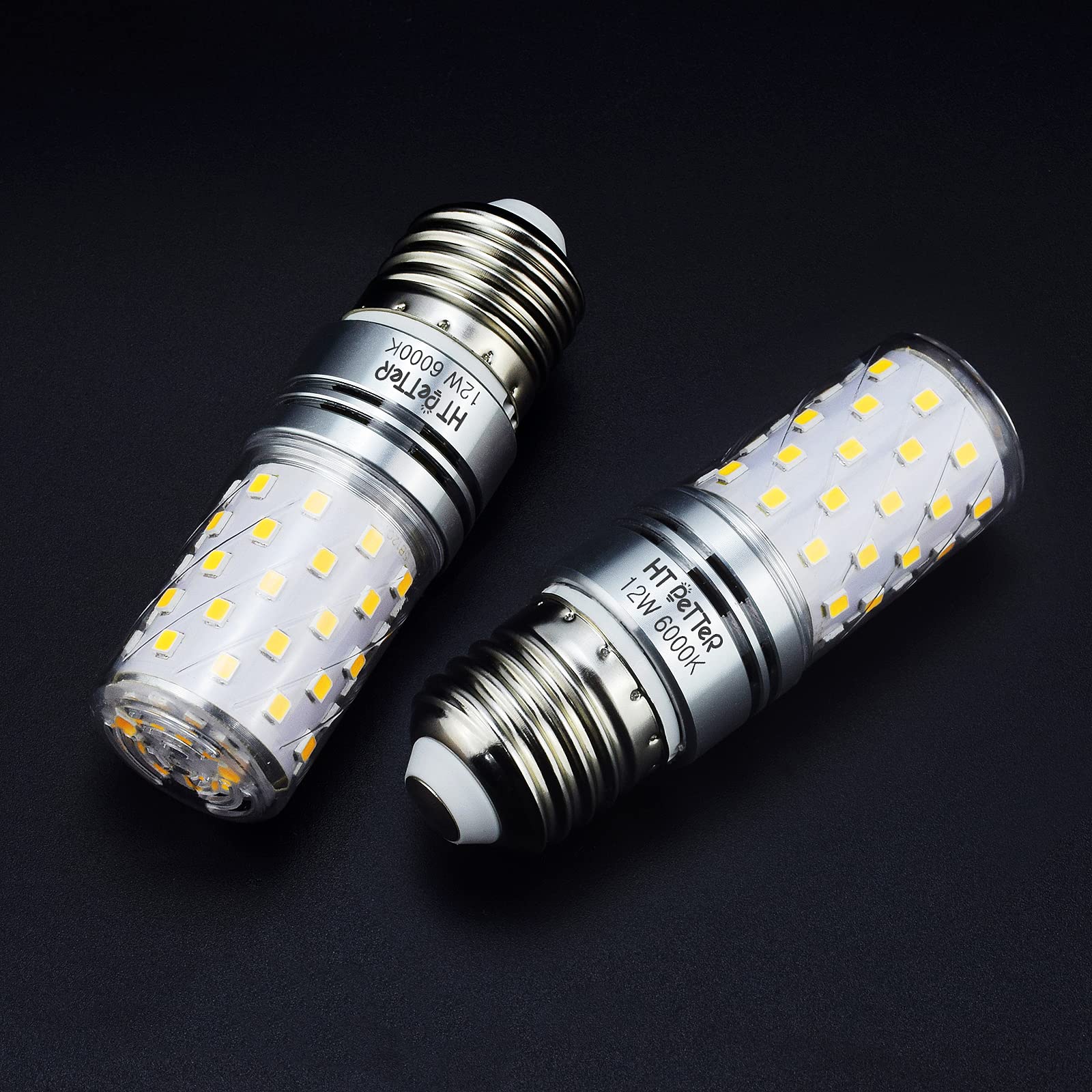 HT PETTER LED Corn Bulbs,12W Candelabra LED Light Bulbs E26 Base,1600LM ...