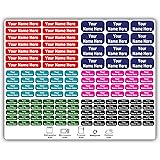 Amazon.com : 75 Personalized Waterproof Name Labels. Press and Stick ...