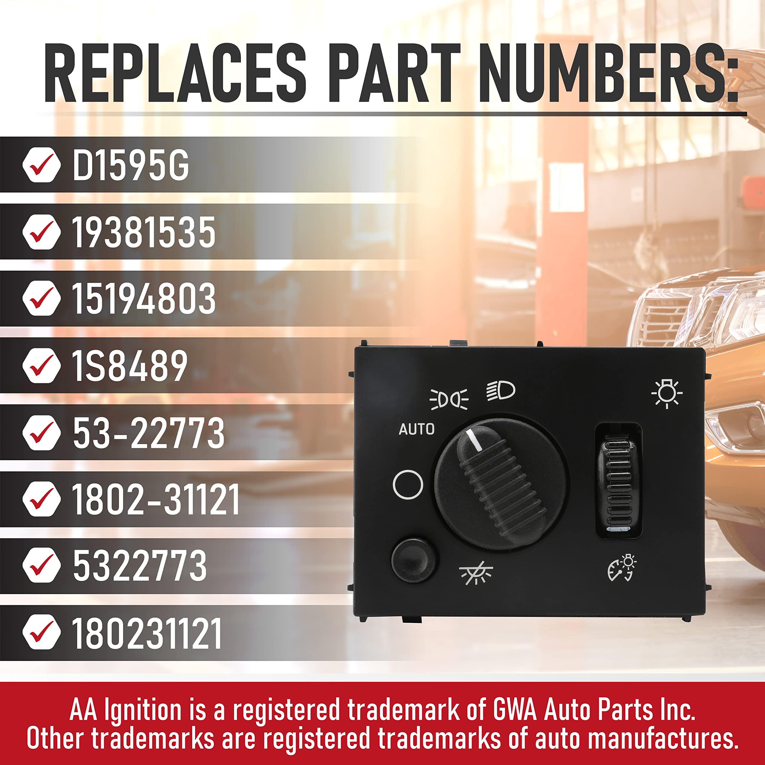 Mua Headlight Instrument Panel Dimmer Dome Lamp Switch - Replaces ...