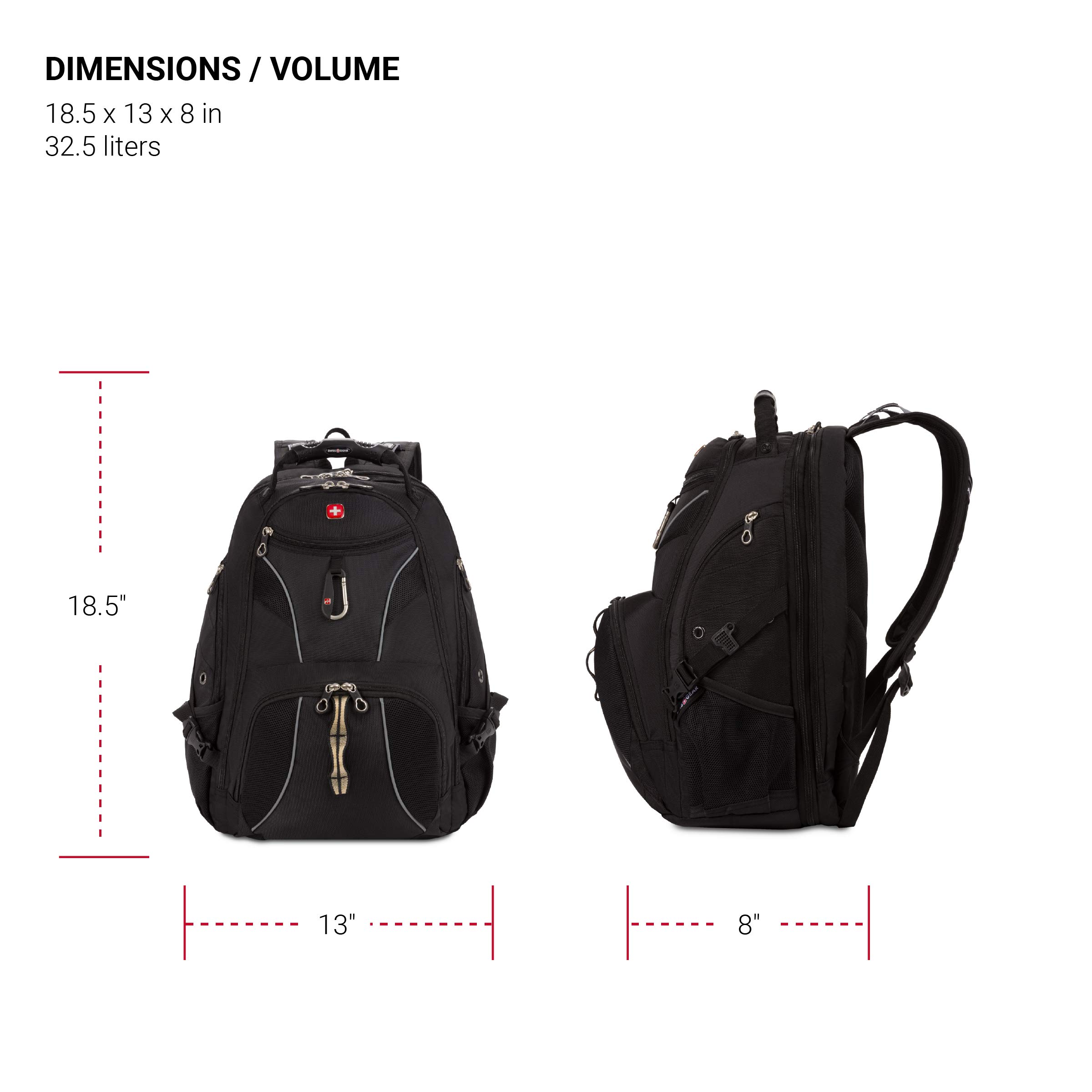 Mua 1923 ScanSmart Laptop Backpack, Black/Silver, 17-Inch trên Amazon ...