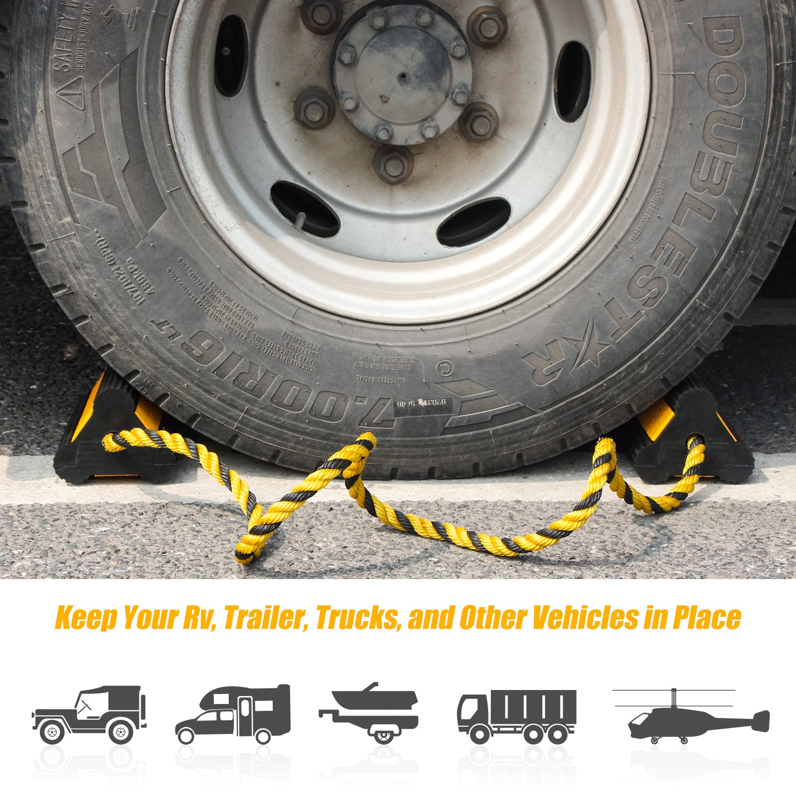 Mua Heavy Rubber Wheel Chocks for Travel Trailers, RV Wheel Chocks with ...