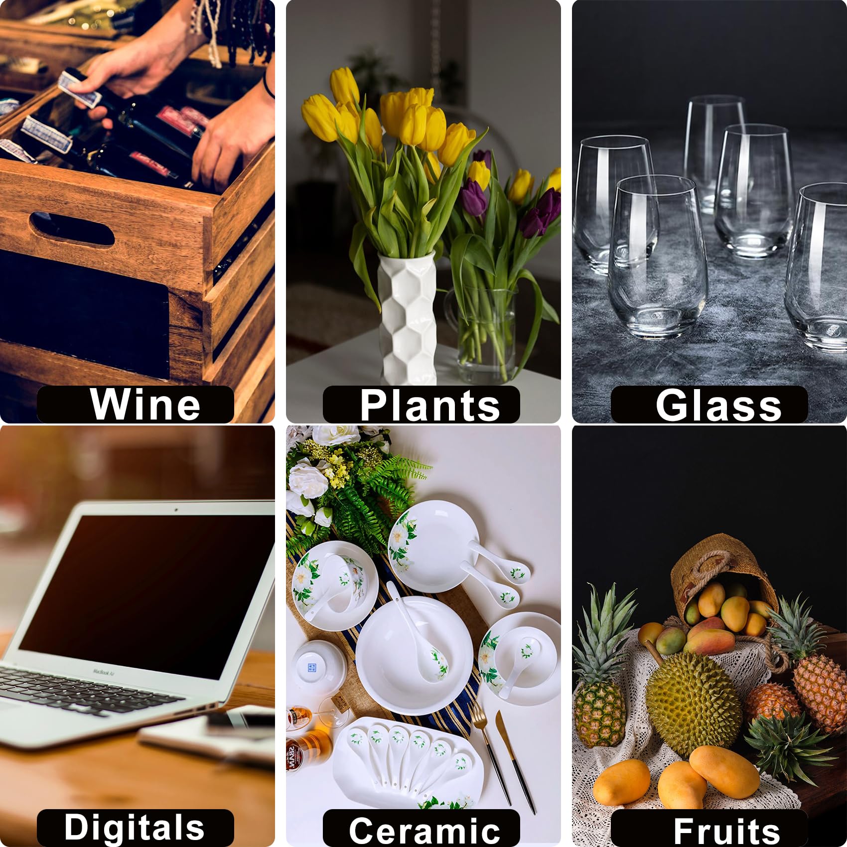 Mua 250-Pack Fragile Glass Stickers for Shipping - Handle with Care ...