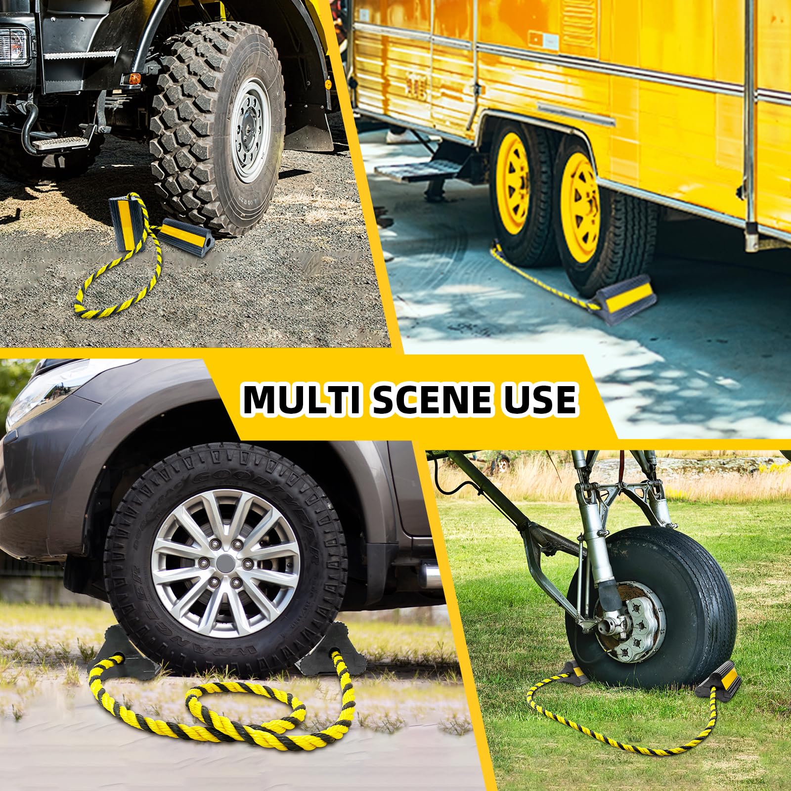 Mua HOXWELL Heavy Duty Rubber Dual Wheel Chocks, RV Non Slip Wheel ...