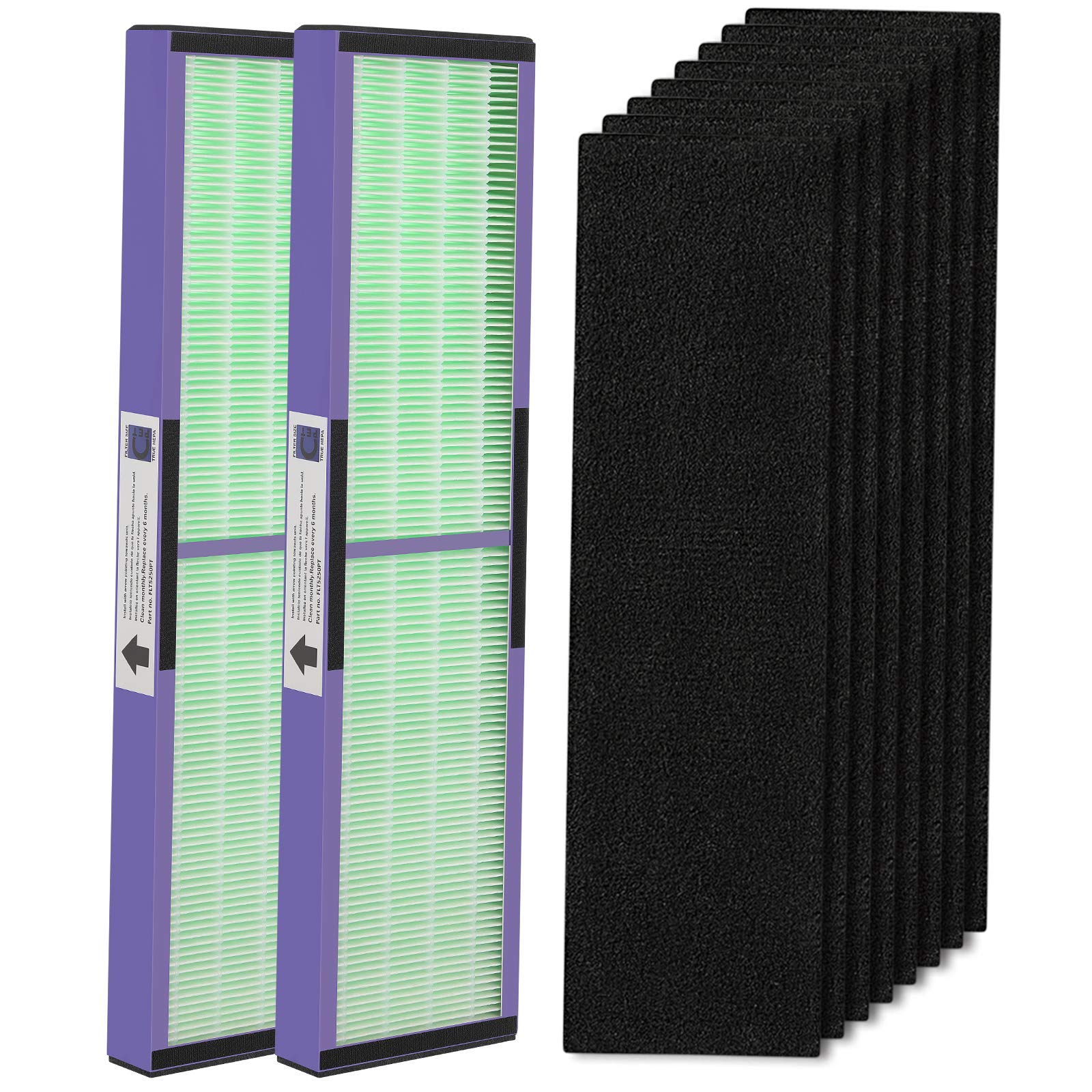 isinlive 2 Pack FLT5000 HEPA Filter C Replacement with Pet Pure ...