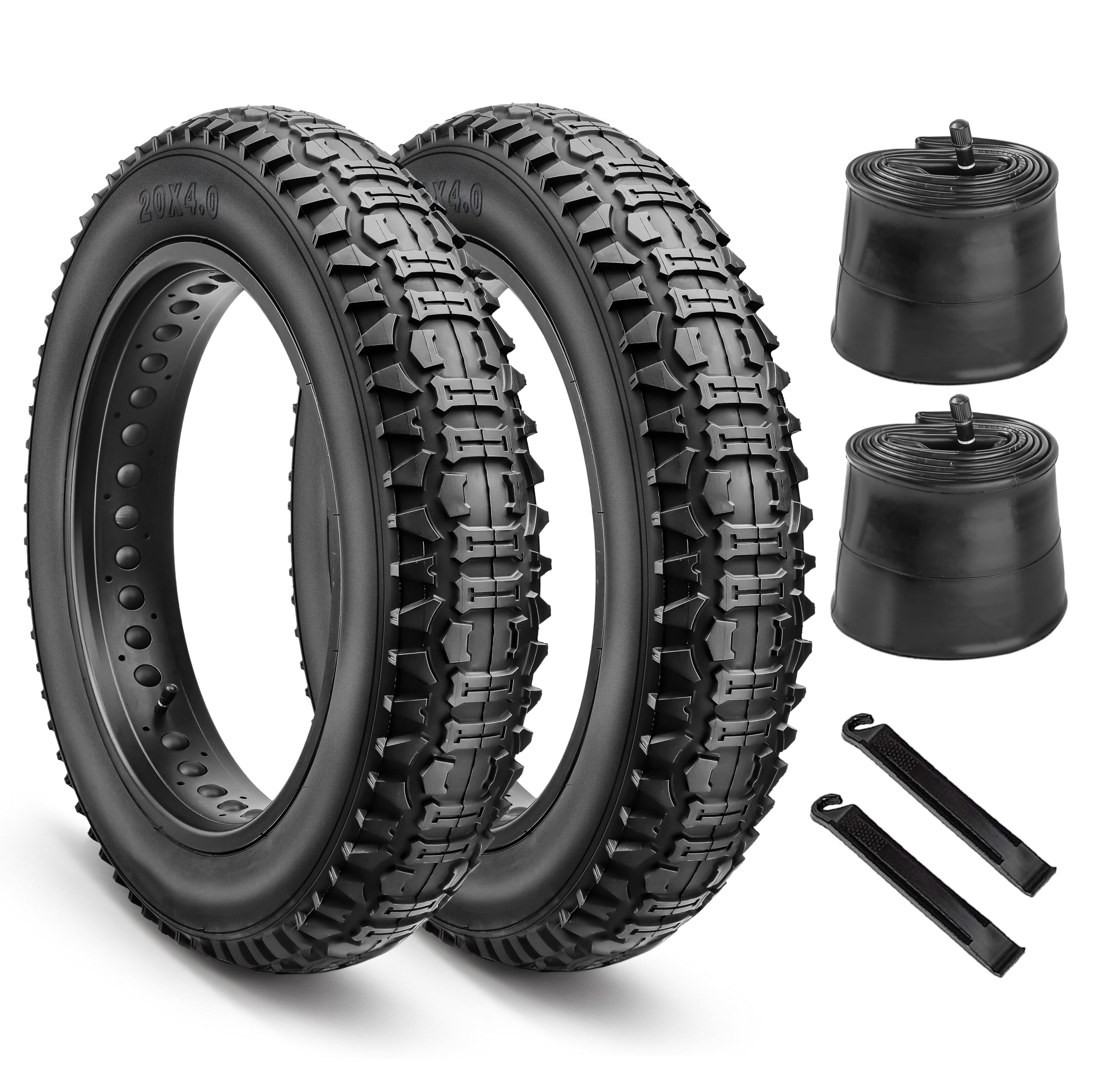 20x4.0 Fat Bike Tires Set: Hycline 2-Pack 20x4 Inch Heavy Duty Folding ...