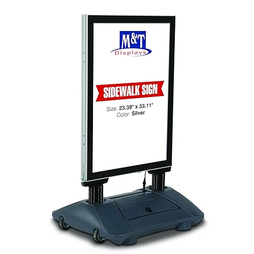 M&T Displays LED Light WindPro, Silver 23.38x33.11 Inch Double Sided ...
