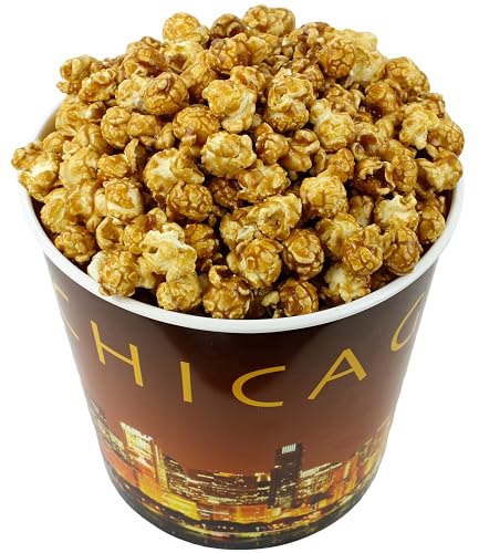 Signature Popcorn – Gourmet 1-Gallon Gold Chicago Skyline Reusable ...