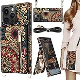 Amazon.com: LAMEEKU for iPhone 15 Pro Max Wallet Case, Zipper Leather Card Slots Crossbody Case ...
