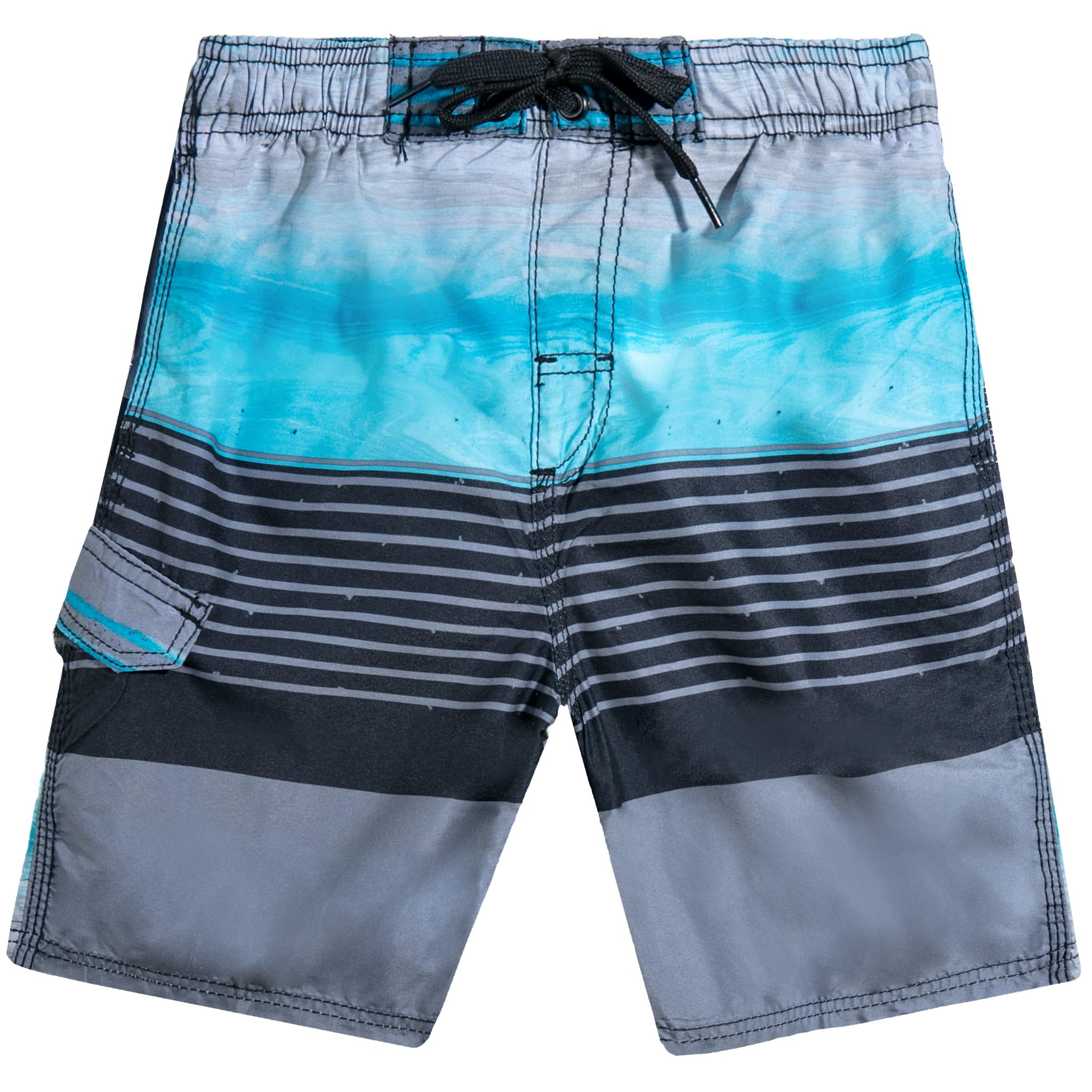 Kanu Surf Boys' Reflection Quick Dry UPF 50+ Beach Swim Trunk, Moonbeam ...