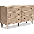 Amazon.com: Signature Design by Ashley Cielden Coastal 6-Drawer Dresser ...