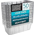 Amazon.com: DOBI Loaf Pans [50 Pack] - Disposable Aluminum Foil Bread ...