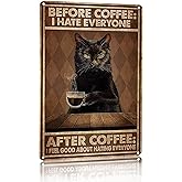Amazon.com: CrazySign Funny Vintage Coffee Sign Decor Before Coffee ...