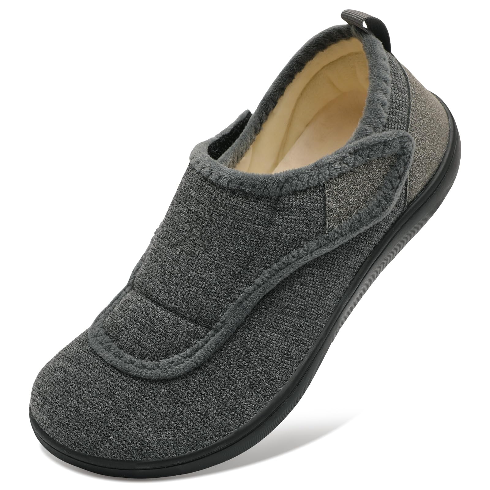 Scurtain Wide Toe Box Shoes for Men Diabetic Orthopedic Slippers ...