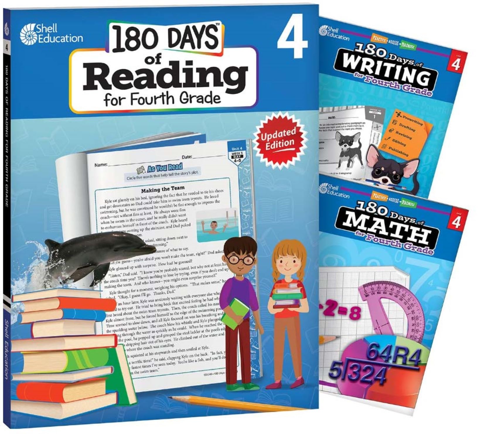 Mua 180 Days of Practice for 4th Grade (Set of 3), Assorted Fourth ...