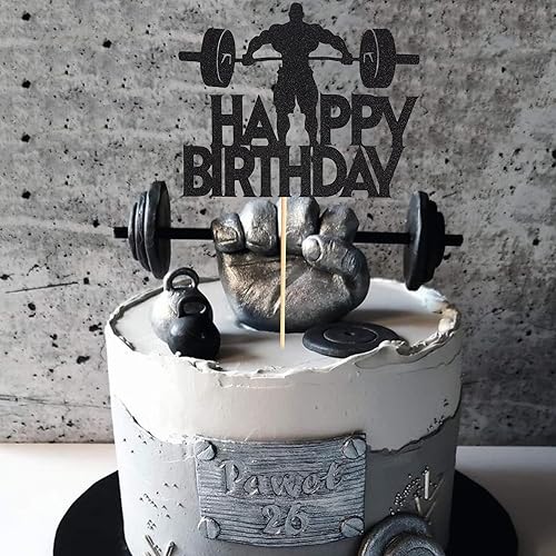 Bodybuilder Cake Ideas Arthsdite 1Pc Fitness Cake Topper Gym Themed