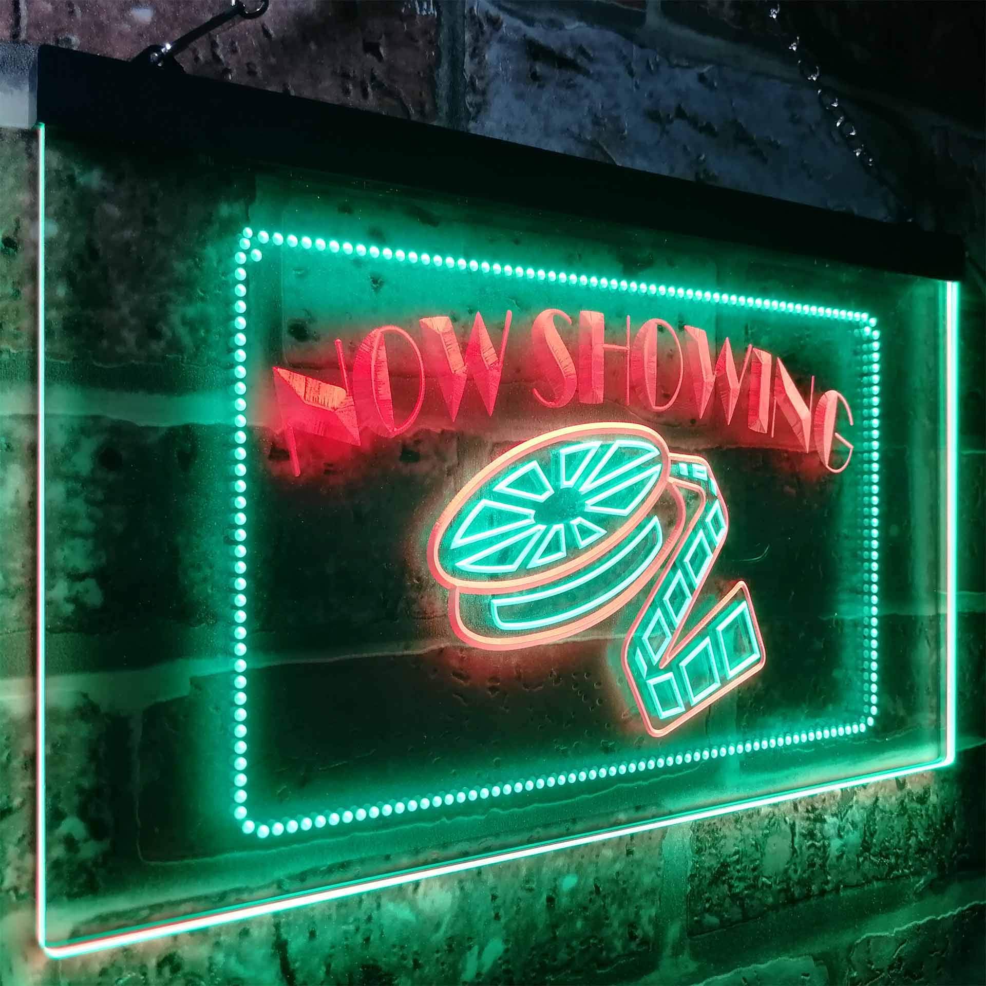 ADVPRO Now Showing Film Movie Home Theater Dual Color LED Neon Sign ...