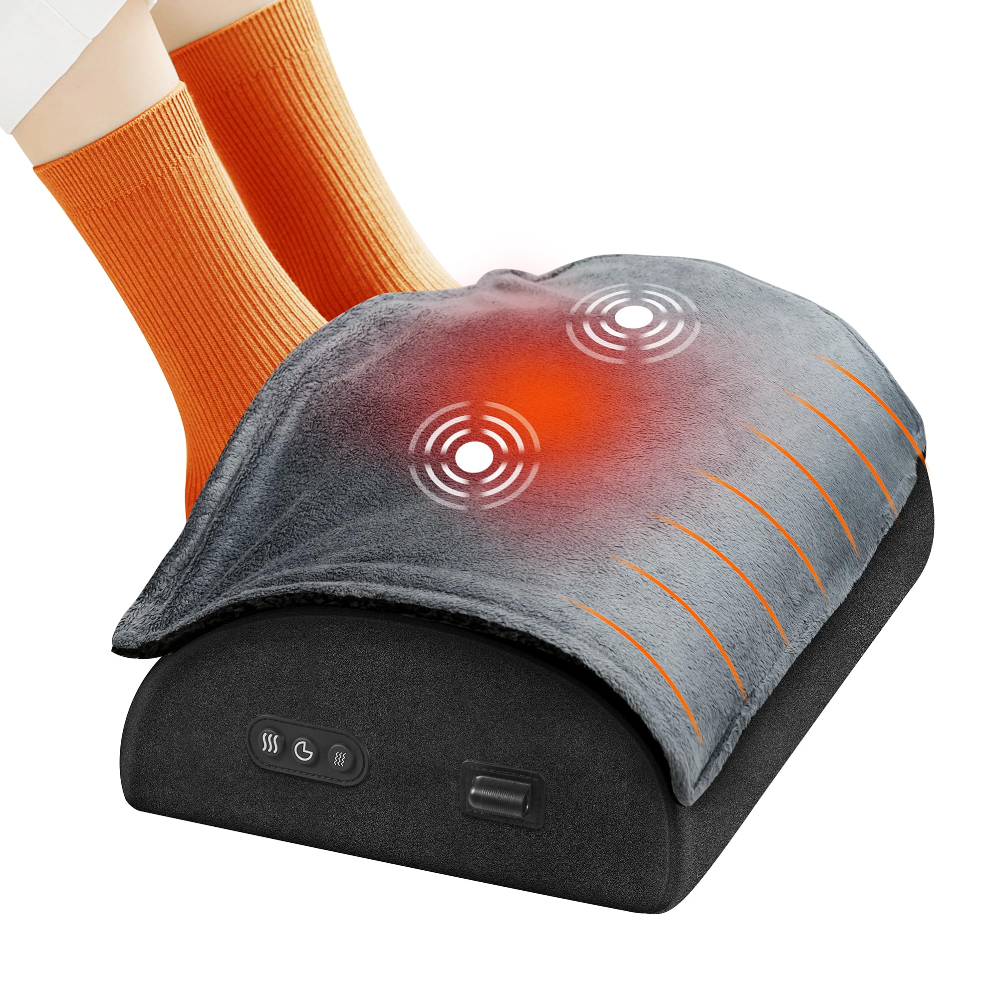 Beleduc Ergonomic Under Desk Foot Rest with Heat,Vibration Massage ...