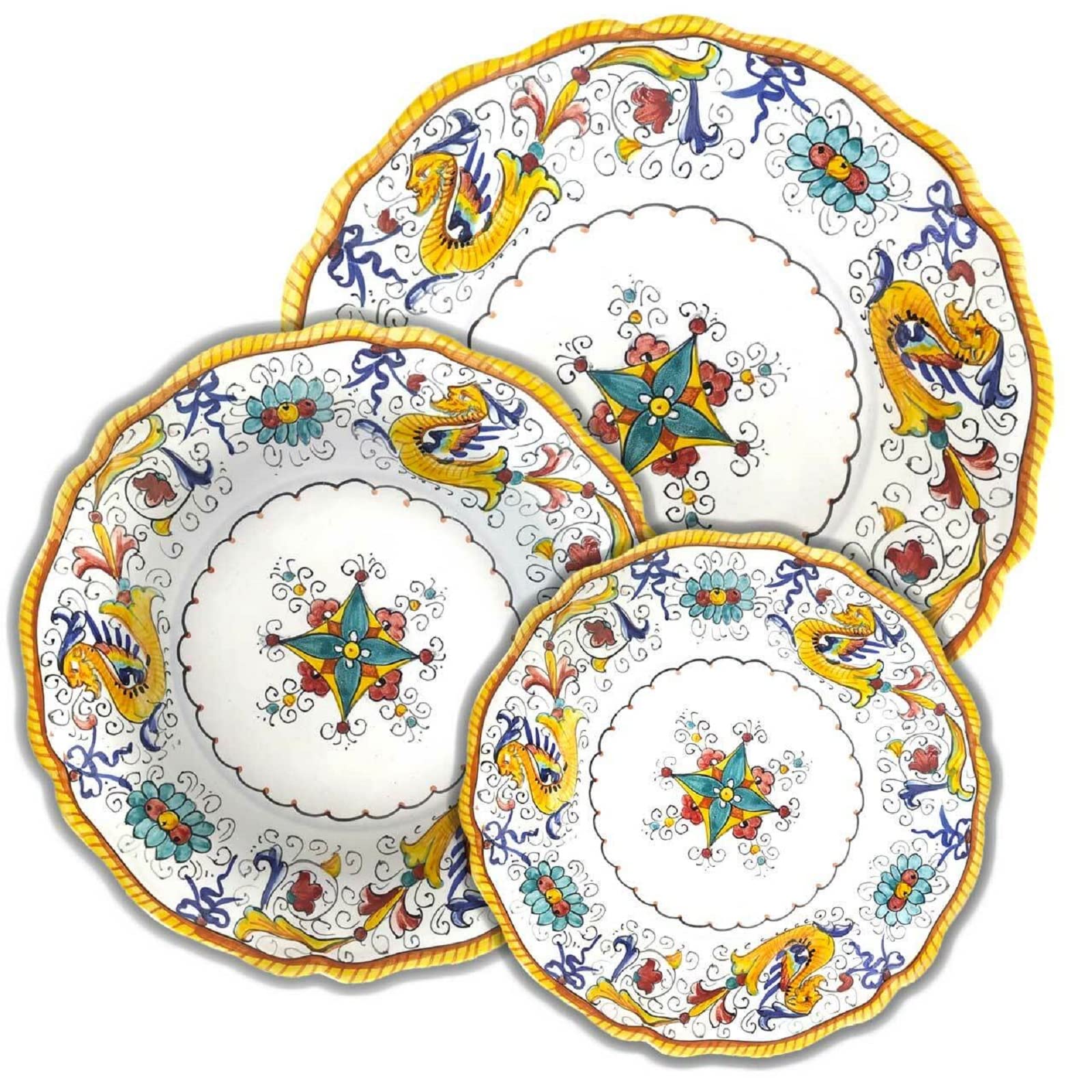 Deruta Italy by Gute | Raffaellesco Deruta Table Set | Handcrafted ...