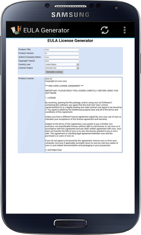 EULA Generator:Amazon.de:Appstore for Android