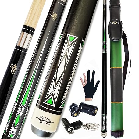 Mua Tai ba cues 2-Piece Pool cue Stick + Hard Case, 13mm Tip, 58 ...