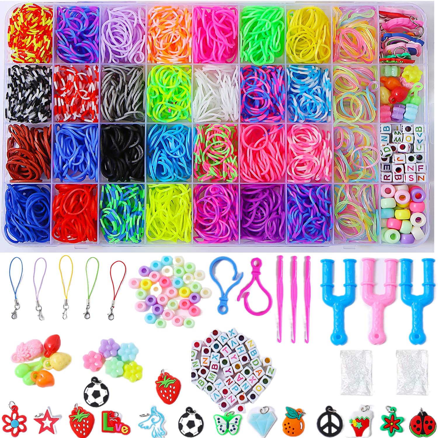 Mua JIYAKO 2500+ Rubber Band Bracelet Kit, Loom Bracelet Making Kit for ...