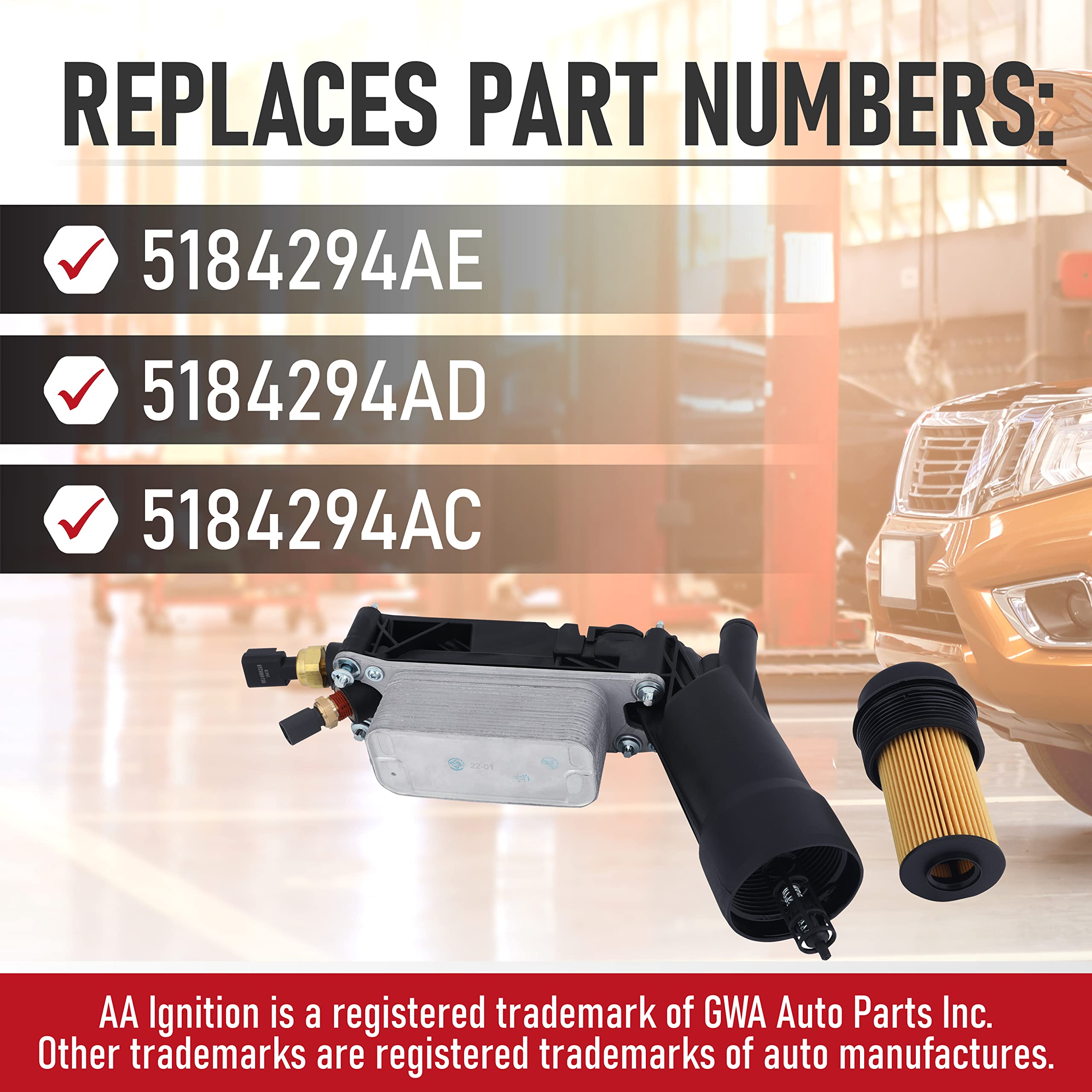 Mua Engine Oil Cooler and Filter Housing Adapter Kit - Replaces ...