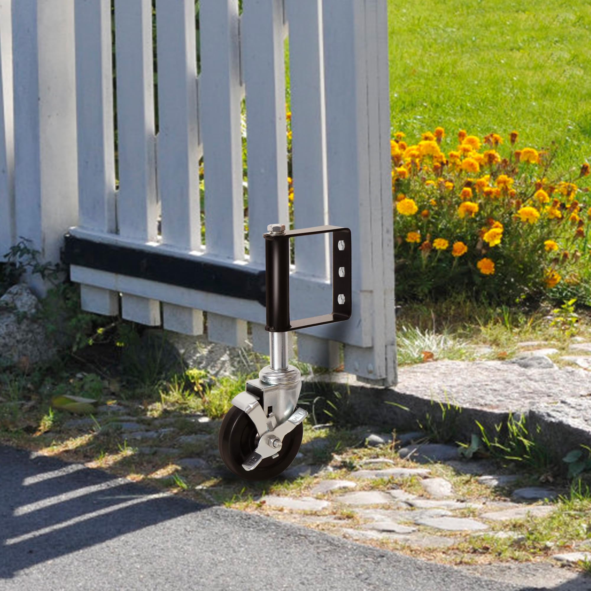 Spring Loaded Adjustable Gate Wheel, 4 Inch Gate Wheel Heavy Duty Drag ...