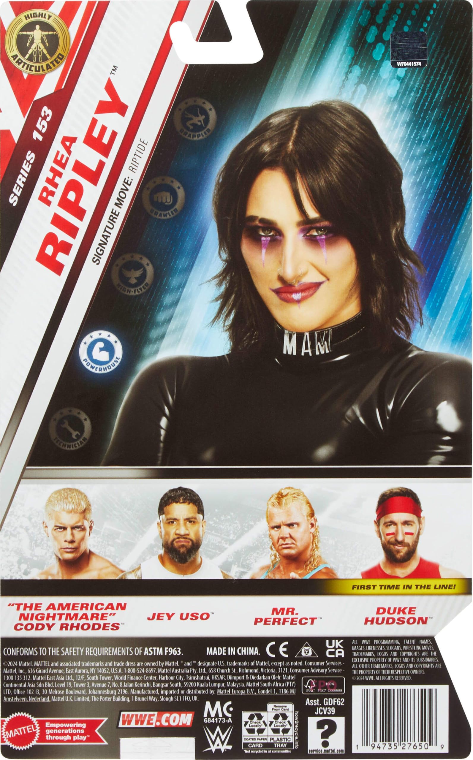 Mattel WWE Rhea Ripley Action Figure, Main Event Series #153 6-inch ...