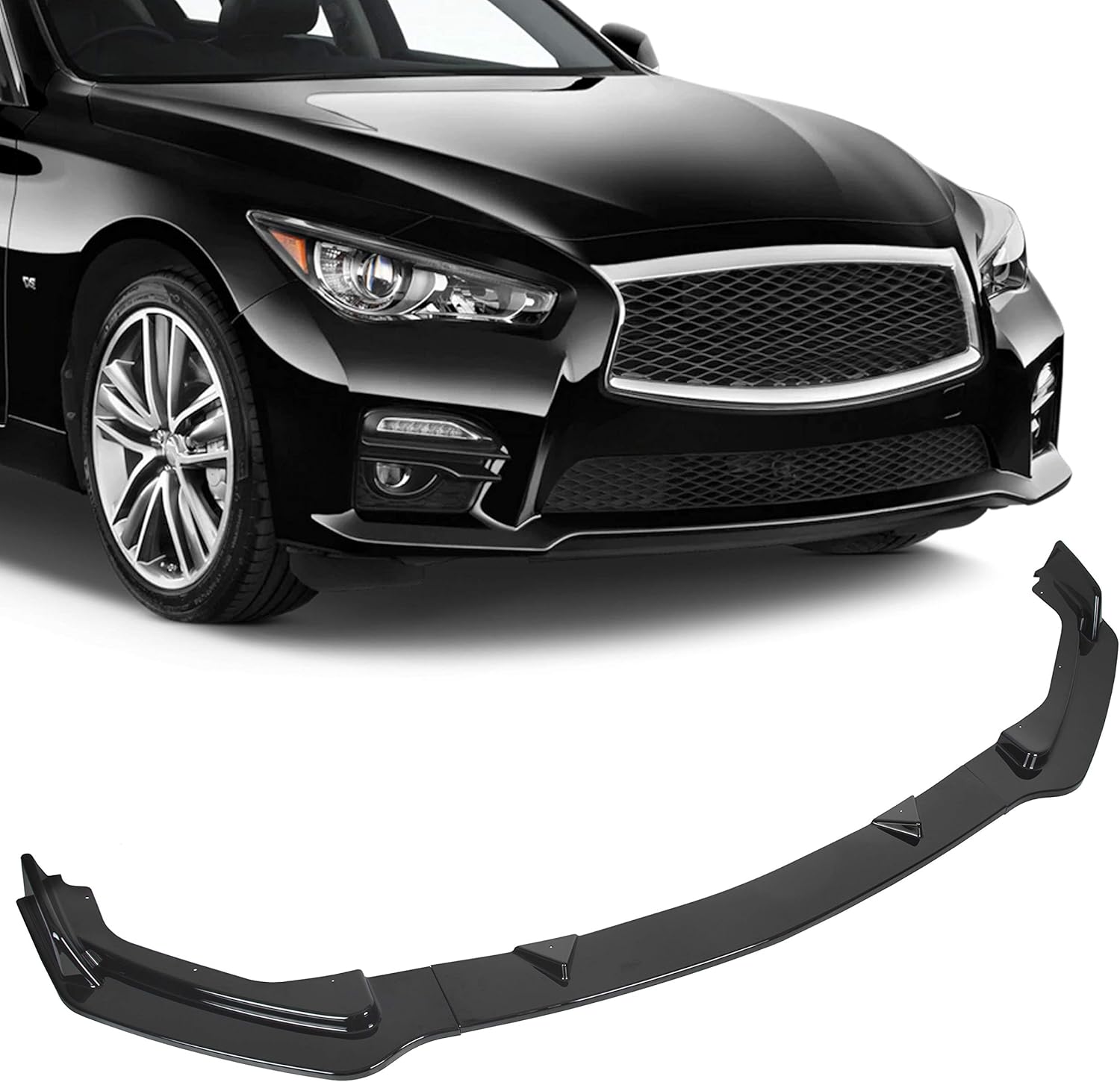 Amazon.com: ECOTRIC Compatible Front Bumper Lip Chin Spoiler Splitter ...