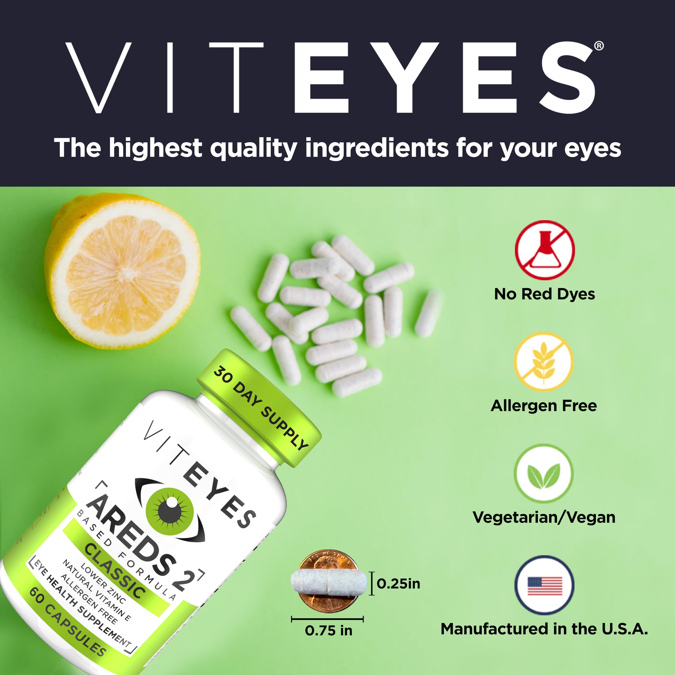 Mua AREDS 2 Eye Vitamins, Classic Macular Support, Allergen Free ...