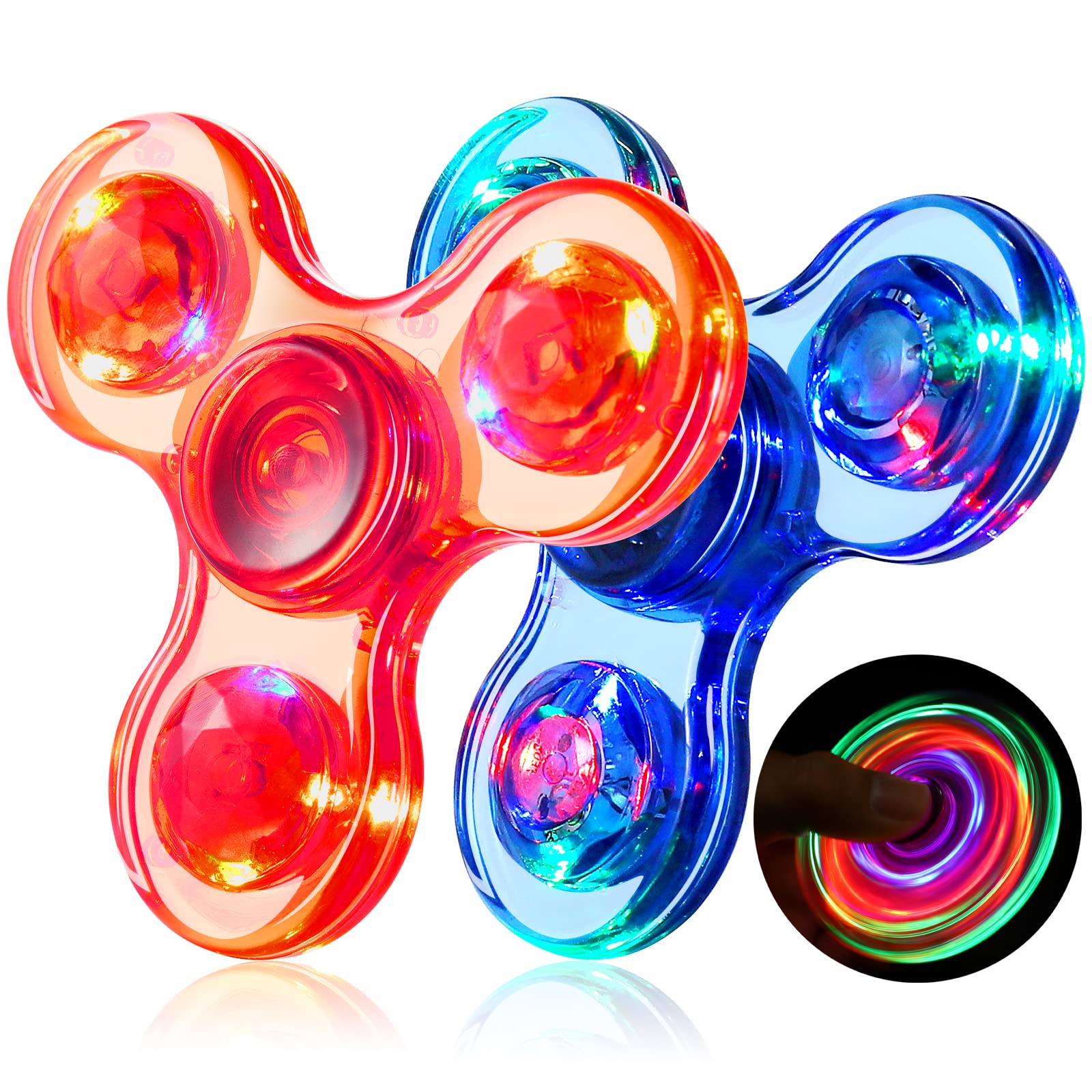 Mua Fidget Spinners 2 Pack, LED Light up Sensory Fidget Toys for Kids ...