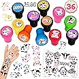 Amazon.com: 36PCS Cow Party Favors 24 Tattoos Sticker 12 Stamp Set ...