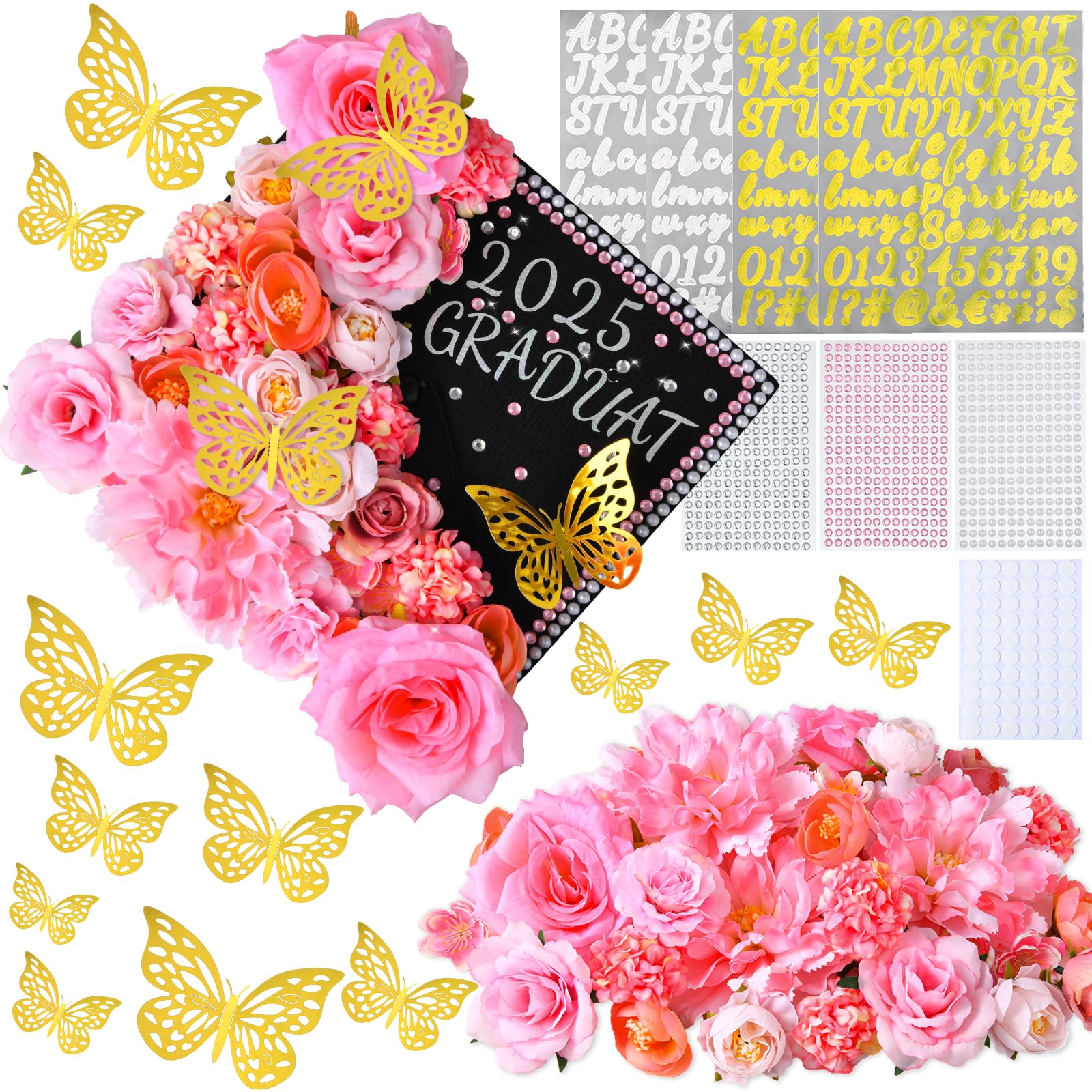 Graduation Cap Decorations,2025Graduation Cap Decorations Kit,Use for ...