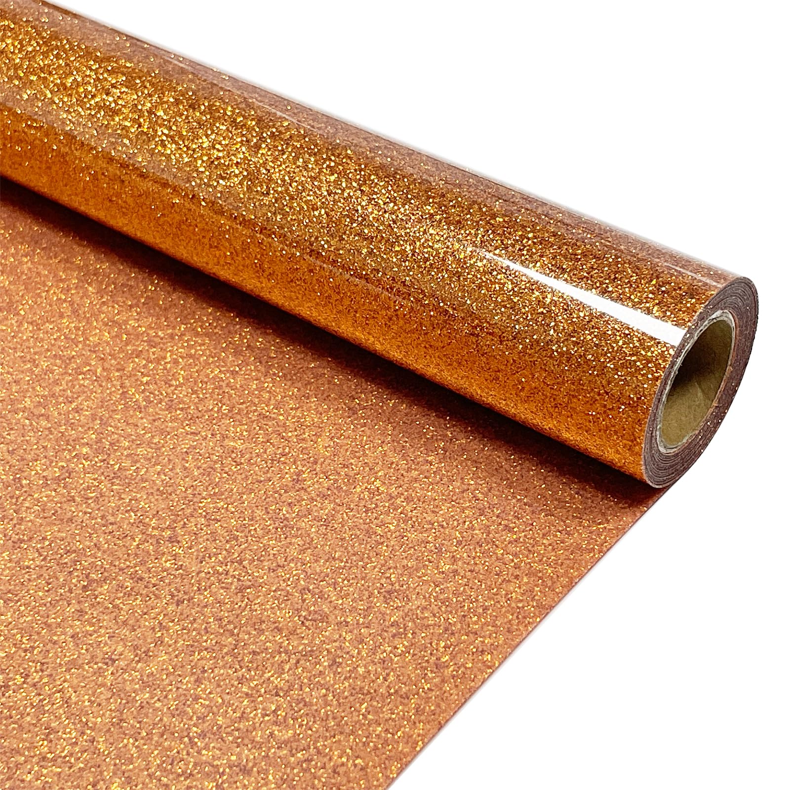 MerryMade Orange Glitter Heat Transfer Vinyl 12" x 5 ft HTV for Shirts ...