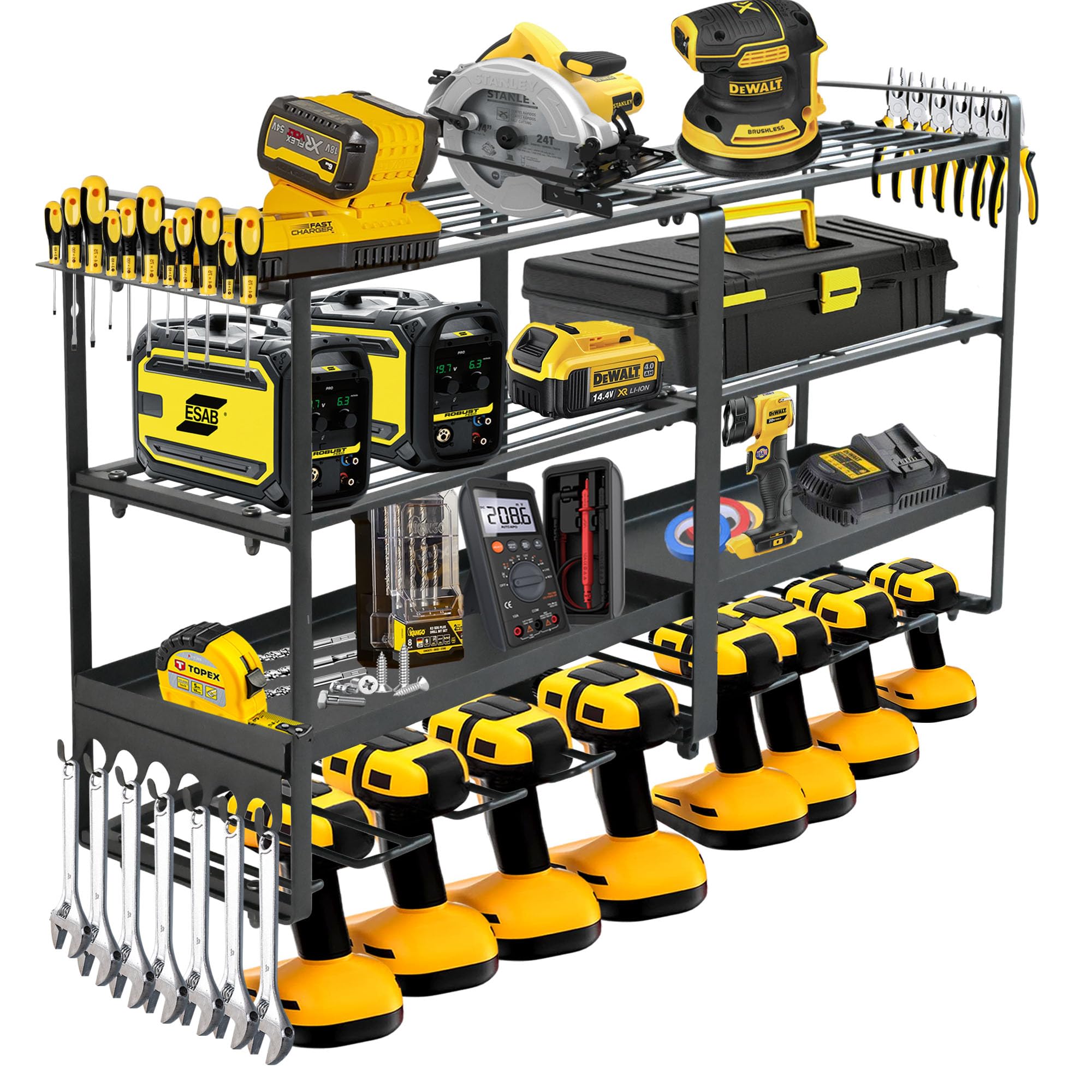 Mua Power Tool Organizer, Metal Drill Holder Wall Mount Drill Screw ...