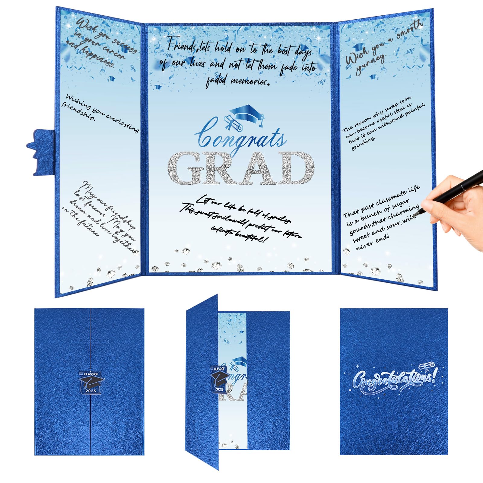 Crenics Blue Graduation Decorations Class of 2025, Creative Graduation ...