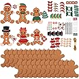 Amazon.com: 24 Pcs Christmas DIY Felt Gingerbread Man Craft for Kids ...