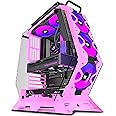 Amazon.com: KEDIERS Pink PC Case C570 Mid Tower Tempered Glass Gaming Computer Open Frame Case ...