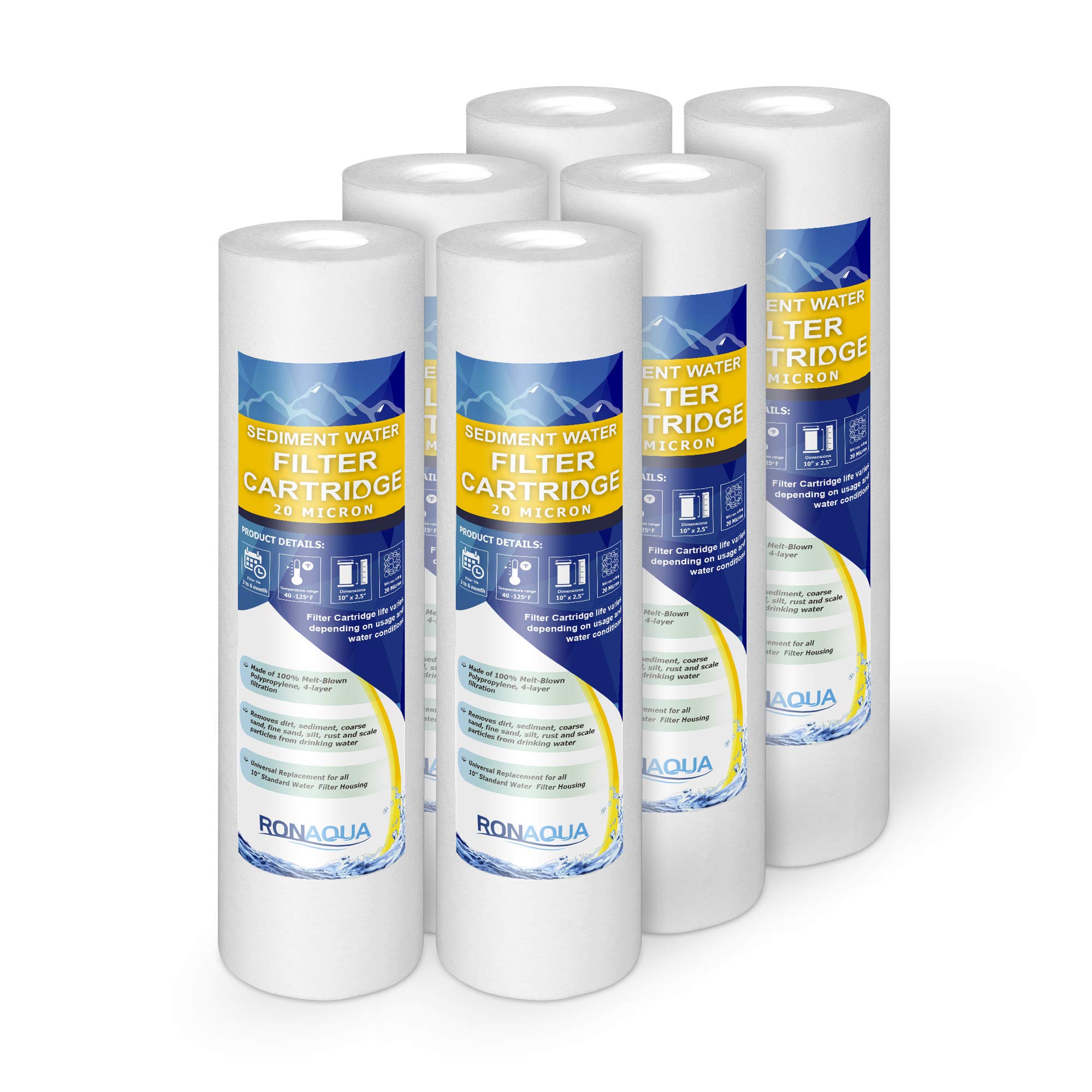 Mua Ronaqua 20 Micron Sediment Water Filter Cartridge 10"x2.5", NSF ...