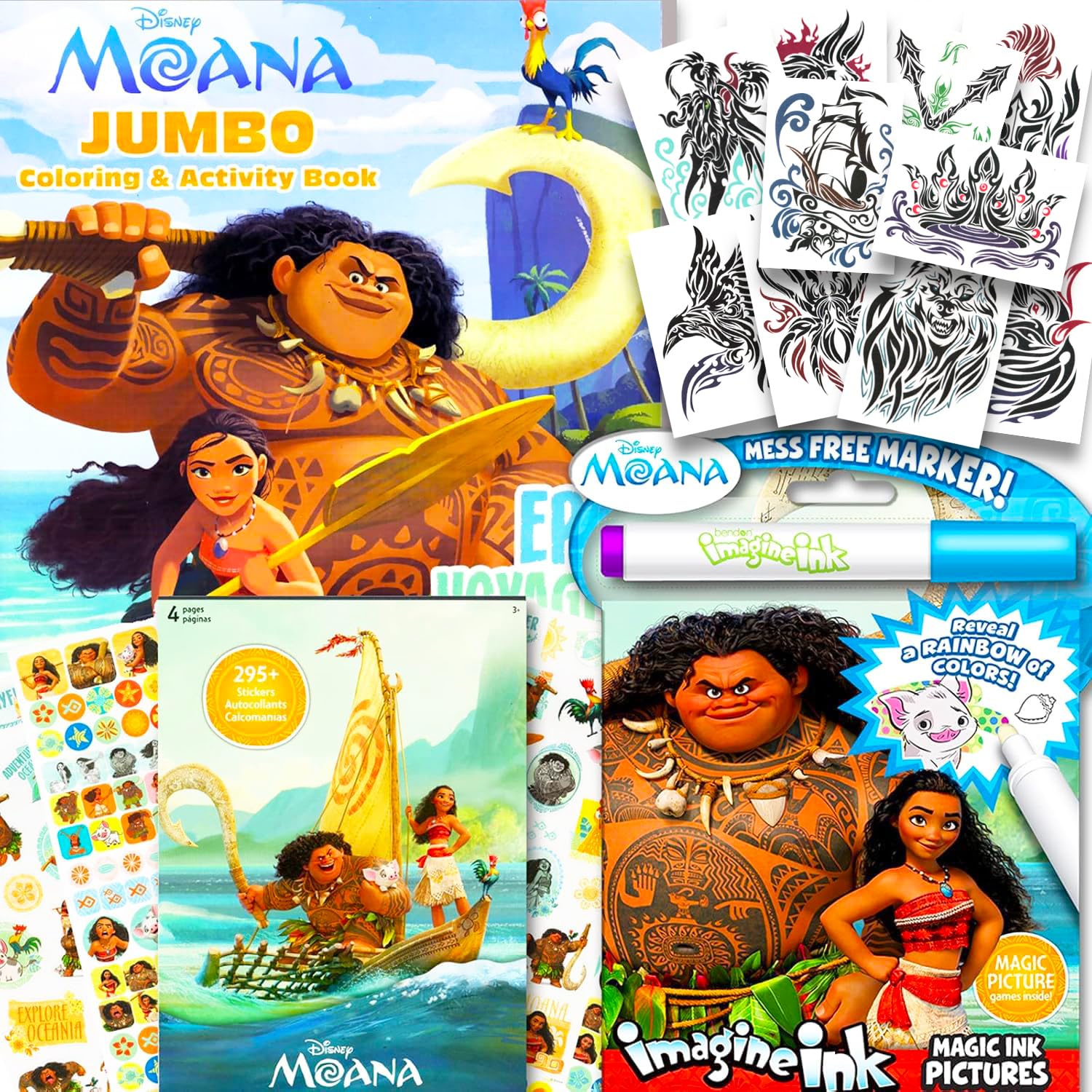 Disney Moana Coloring & Activity Book with Moana Stickers, Imagine Ink ...