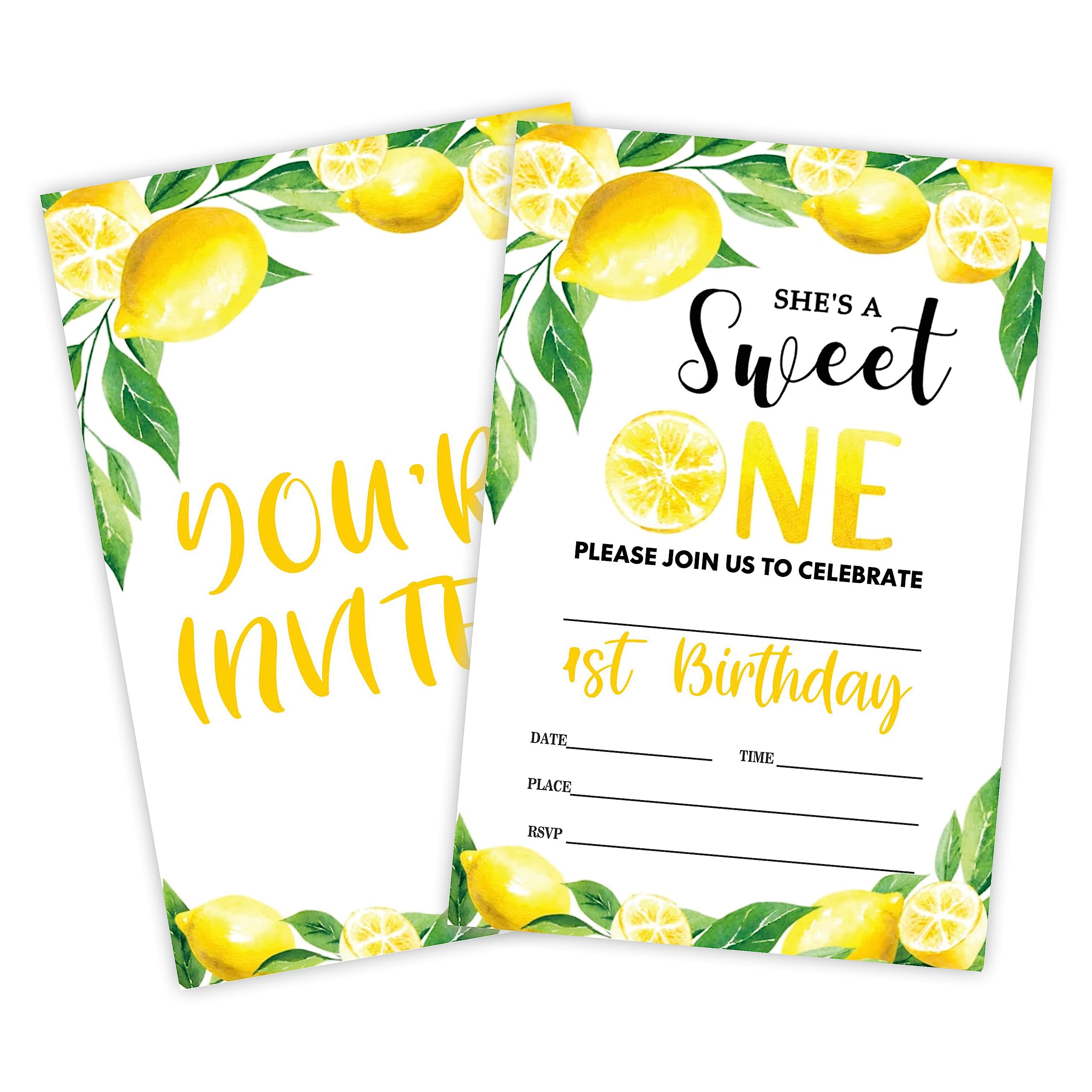 Mua She'S A Sweet One Birthday Invitations, 1St Lemon Theme Party ...